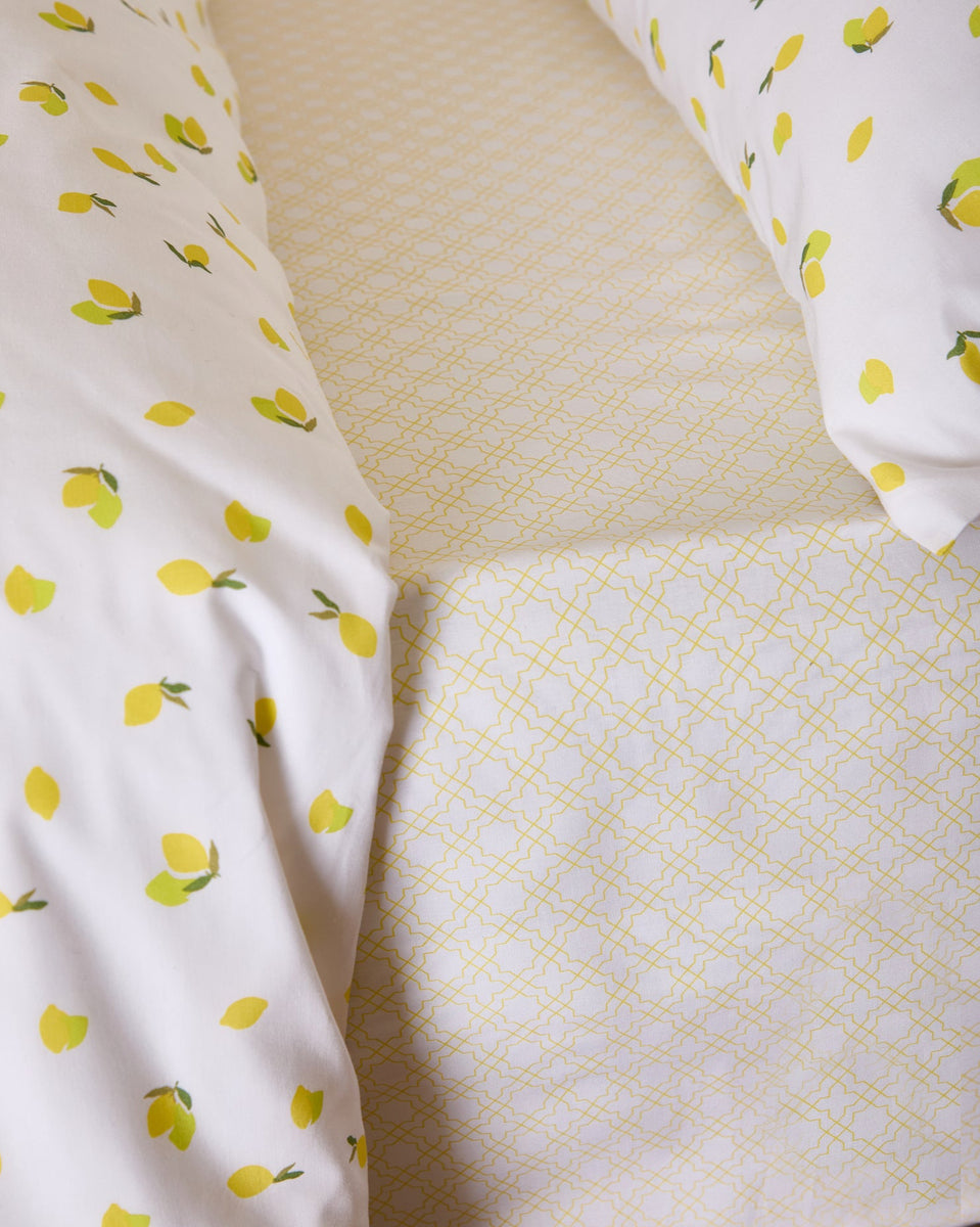 FOXFORD Lumi Trellis Fitted Sheet | Irish Design | 180-Thread Count ...