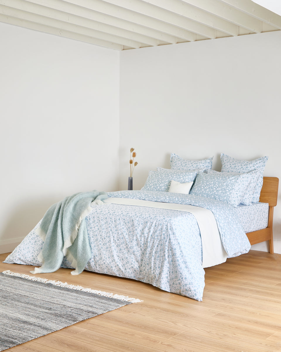 The Claire Collection – Slate Blue Bedding | Irish Design | Foxford SS25