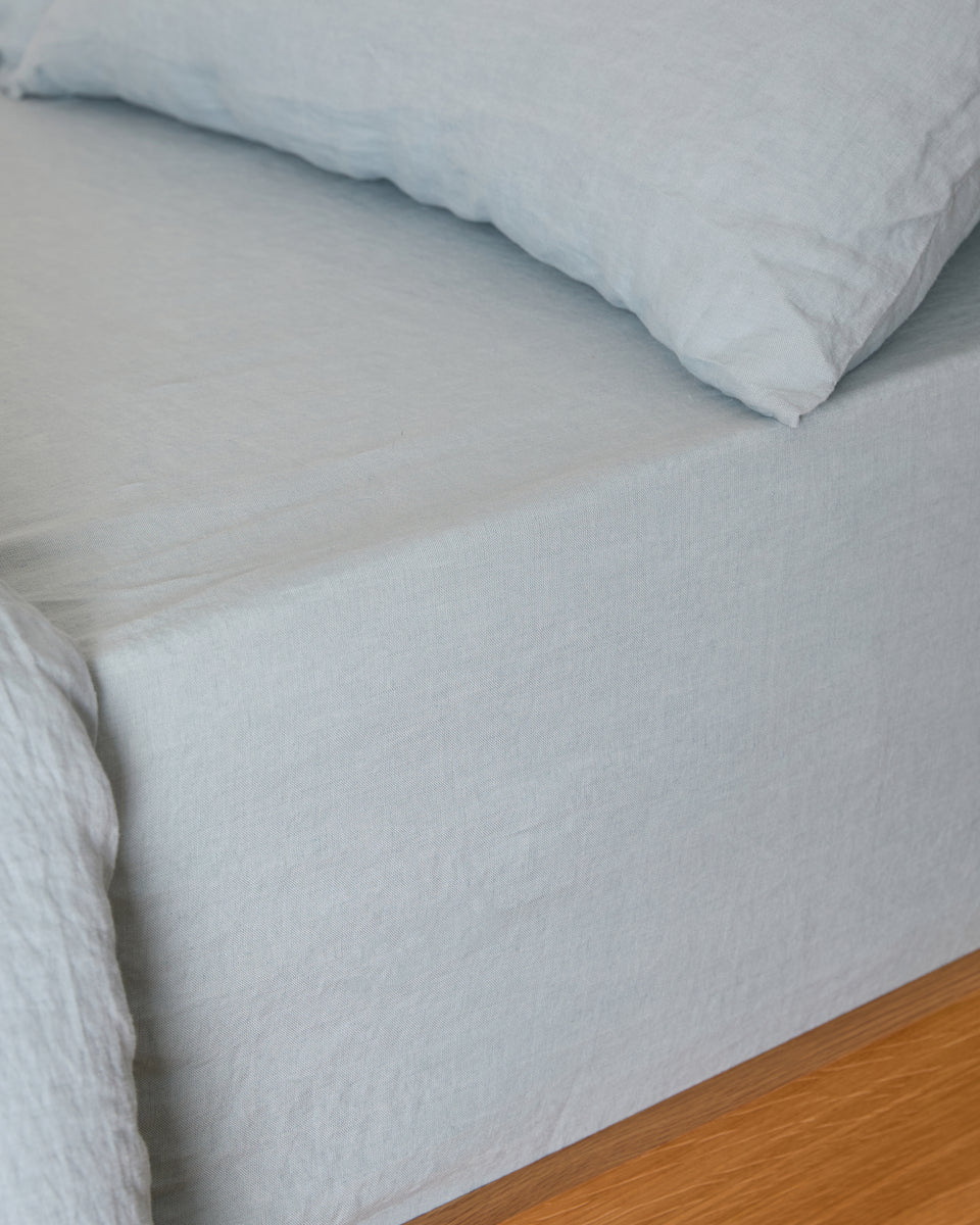 Foxford Cloud Pure Linen Fitted Sheet | Luxury Linen | Irish Design