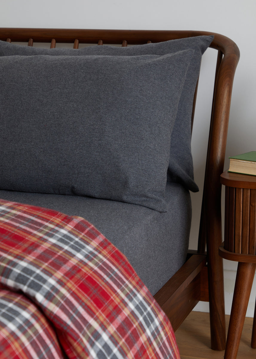 Foxford Grey Flannel Fitted Sheet
