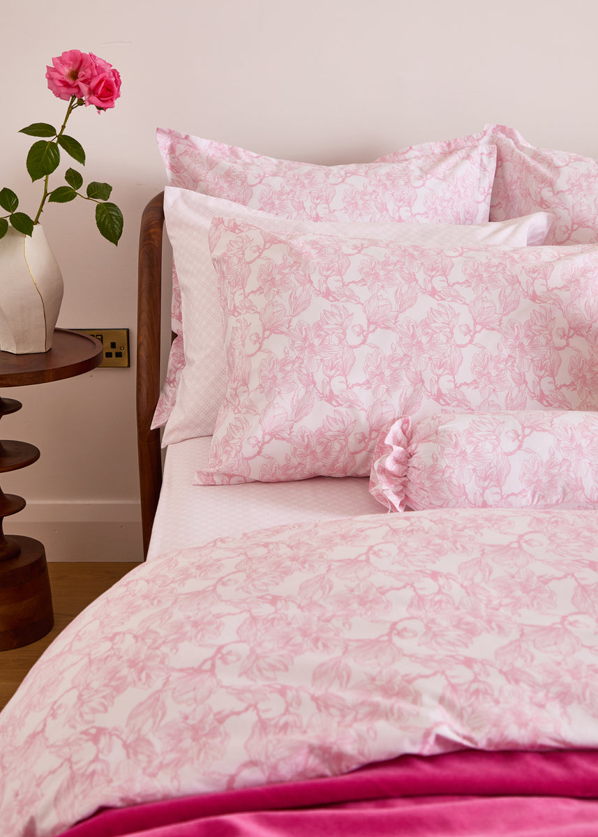 FOXFORD Pink Magnolia Duvet Set | Irish Designed Bedding – Foxford